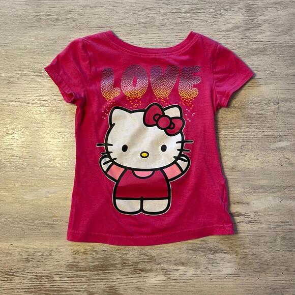 Hello Kitty | Shirts & Tops | Hello Kitty Pink Love Tee | Poshmark